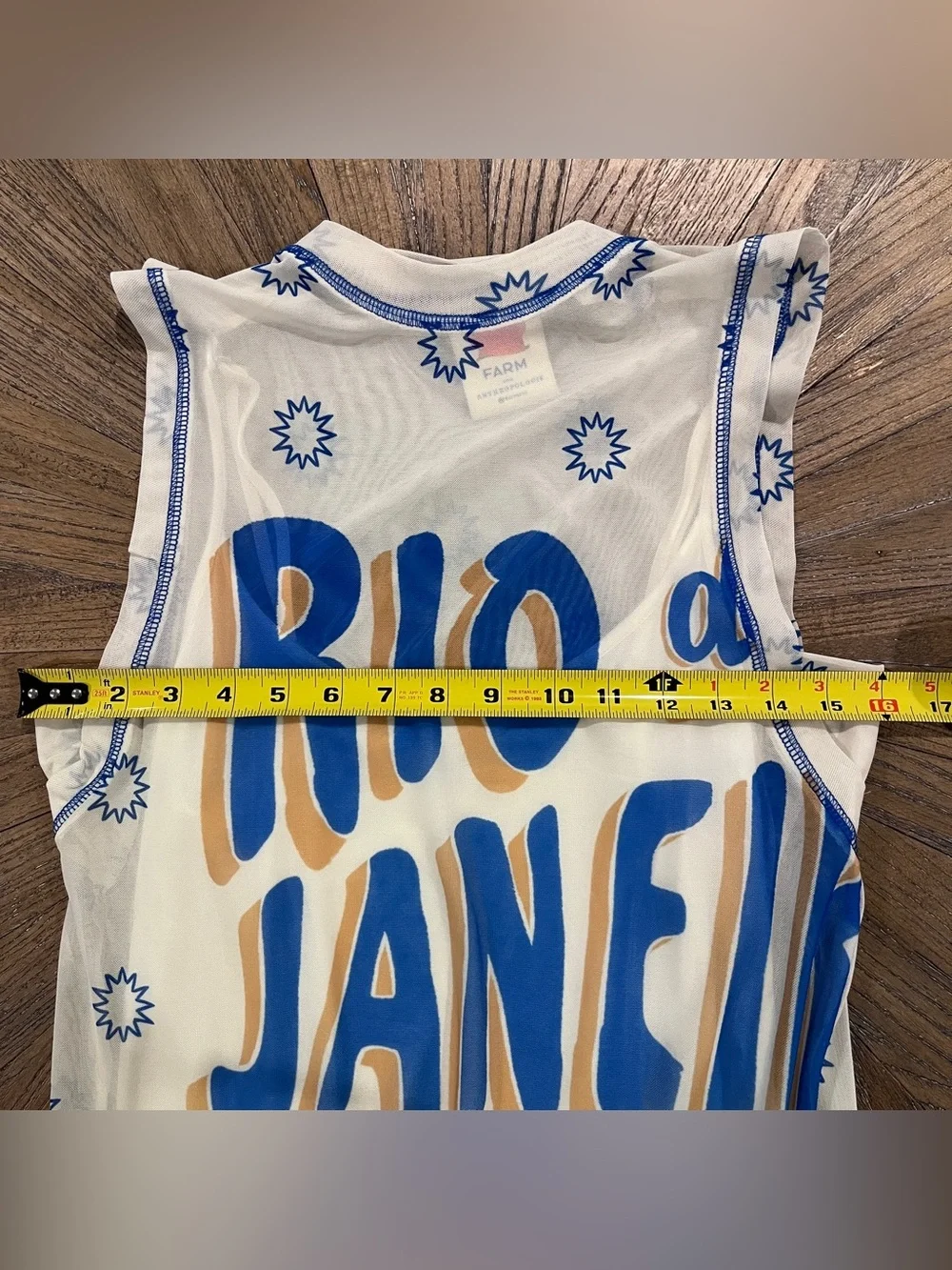 FARM Rio | Dresses | Farm Rio Graphic Mesh Midi Dress Size Xs Brazil ...